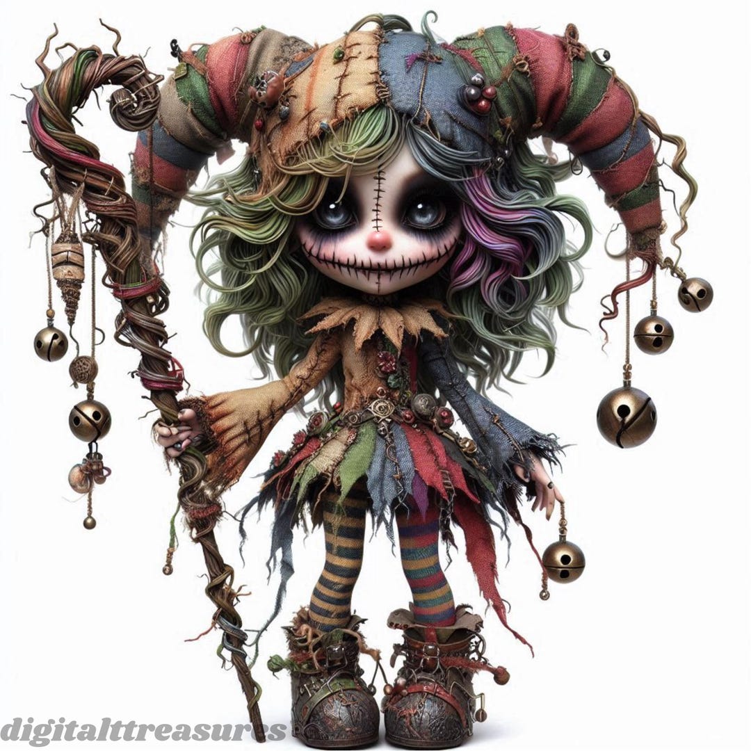 Spooky Chibi Girls Clipart: Halloween Gothic Horror Dolls (PNG) - Etsy