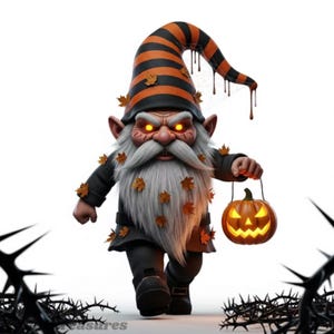 Zombie Gnomes Clipart – Spooky Halloween Monster Gnome Illustrations ...