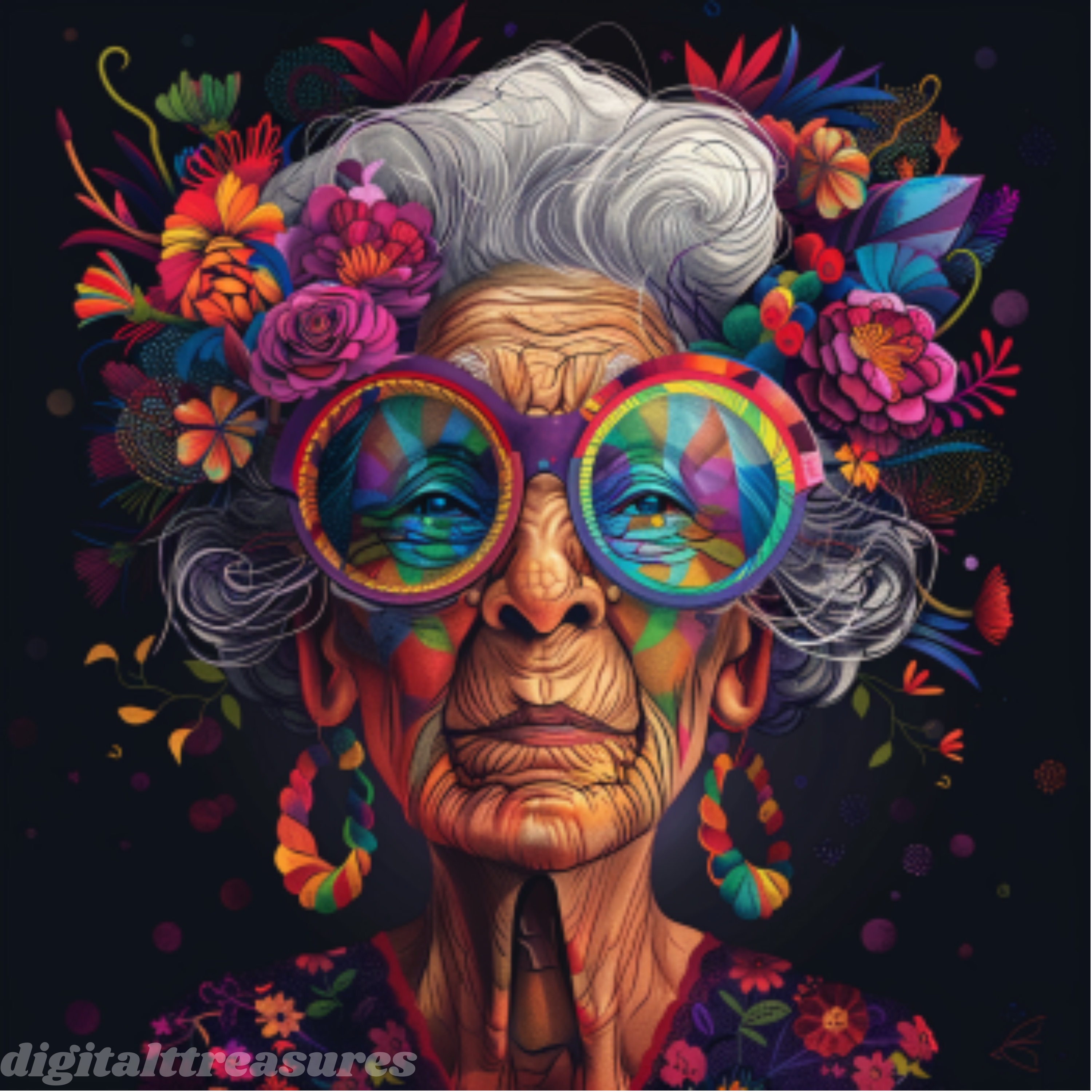 Crazy Old Lady JPG Bundle 20 Fun & Quirky Senior Graphics for ...