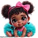 15 Whimsical Chibi Afro-american Toddler in Playful and Adorable Poses ...