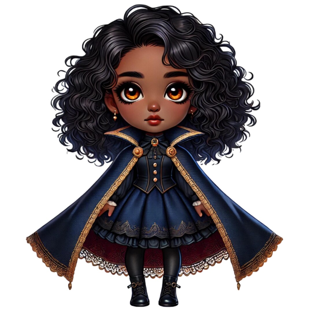 20 Chibi Vampire Girl Clipart Bundle: Digital Halloween Art, Instant ...