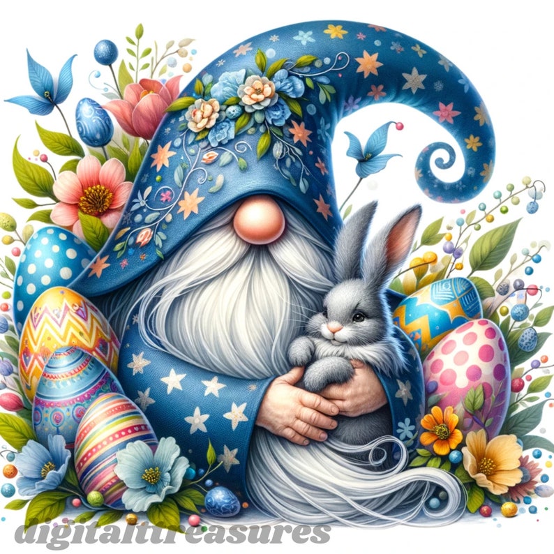 Easter Gnome Clipart Bundle Spring Gnome PNG Graphics and Garden ...