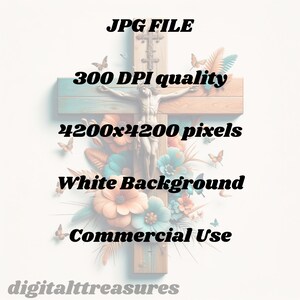 Spring Faith: 20 Watercolor Floral Cross Collection - JPG Flower ...