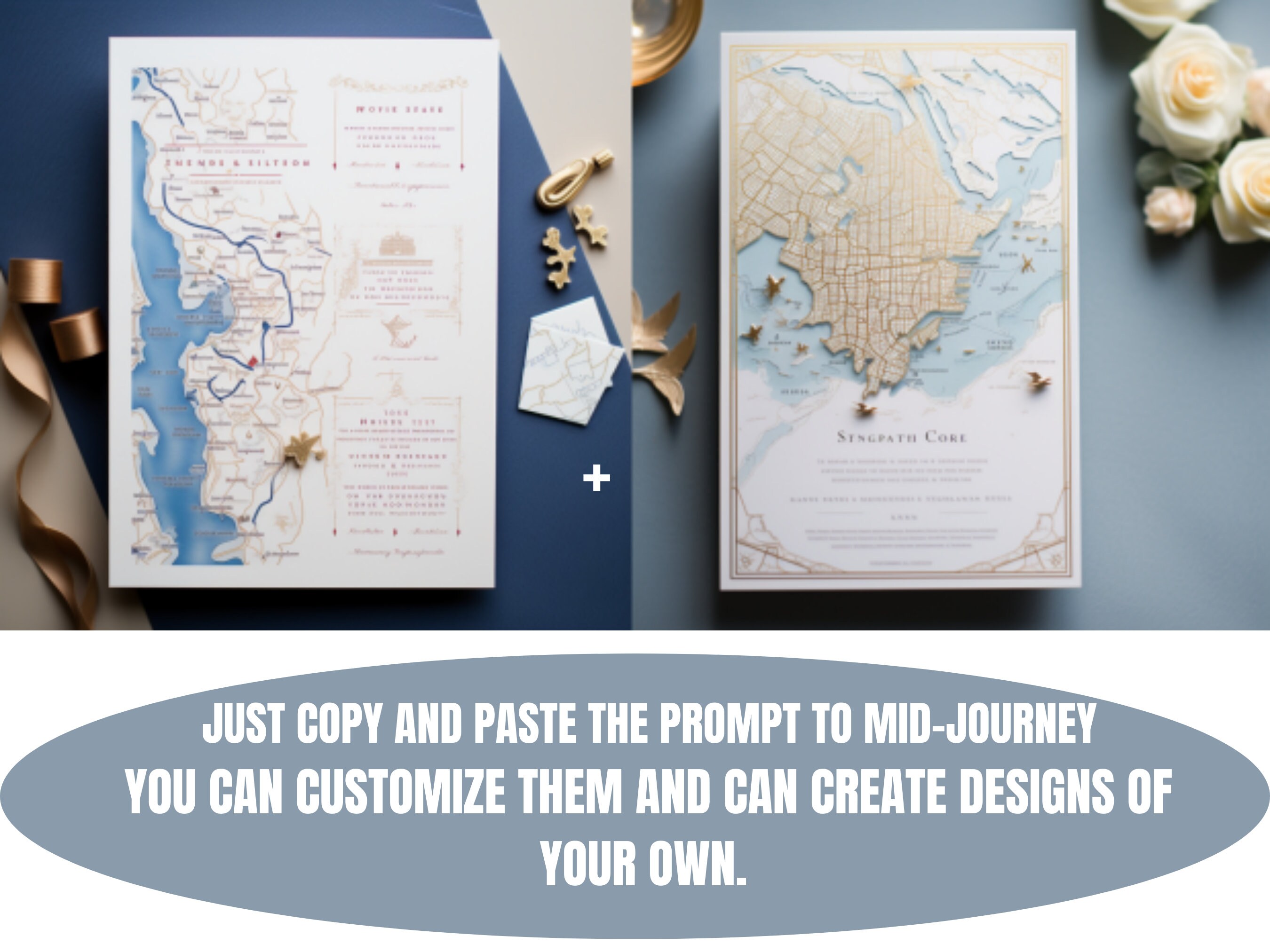 Midjourney Prompts for Invitation Card Premium Watercolor Floral Frames ...