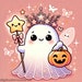 Spooky & Sassy: Cute Bougie Ghost PNG Collection Halloween Coffee and ...