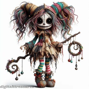 Spooky Chibi Girls Clipart: Halloween Gothic Horror Dolls (PNG) - Etsy