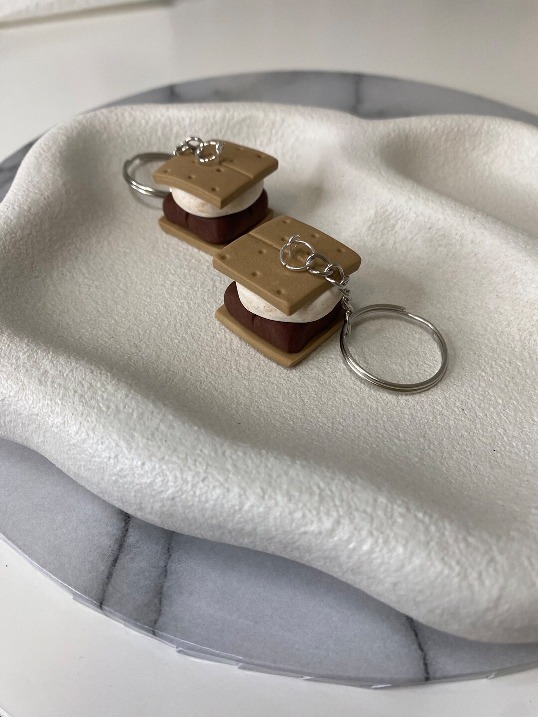 Smore's Keychain, Smores Key Ring, Miniature Smore, Fake Food Key Chain ...