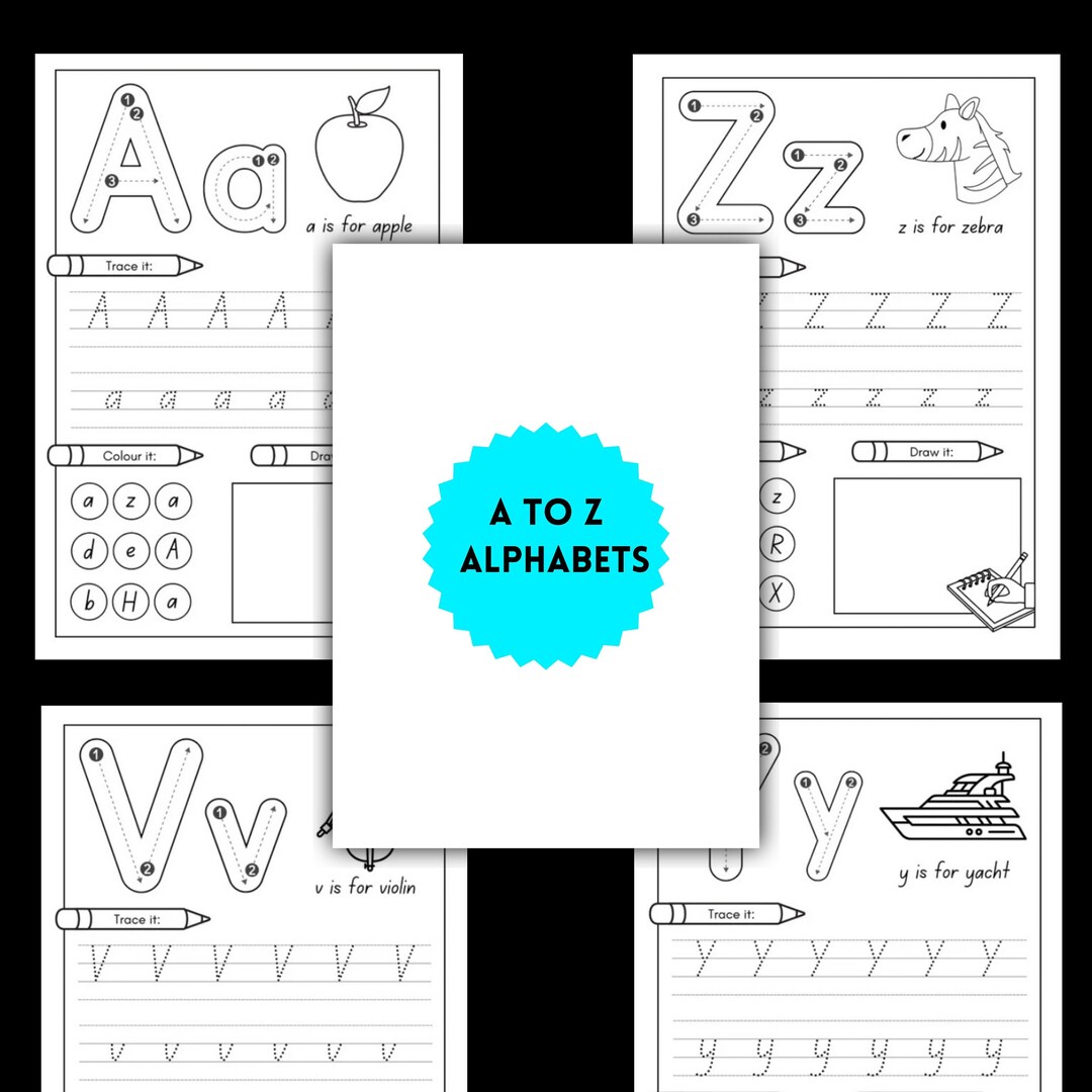 Alphabet Worksheets - Printable - Tracing - Coloring - Homeschool ...