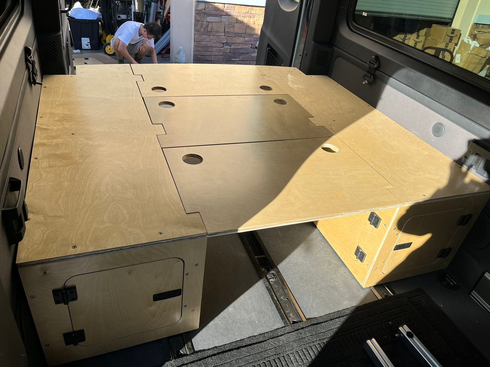 Sprinter Conversion Van Cabinets Lower Cabinets Aluminum Frames With ...