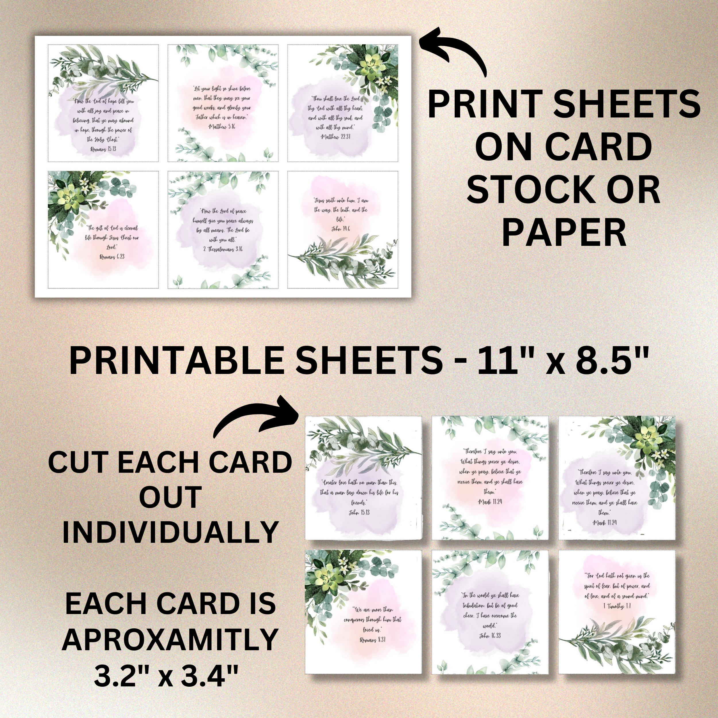 24 New Testament CSB Verse Cards Printable Encouraging Bible - Etsy