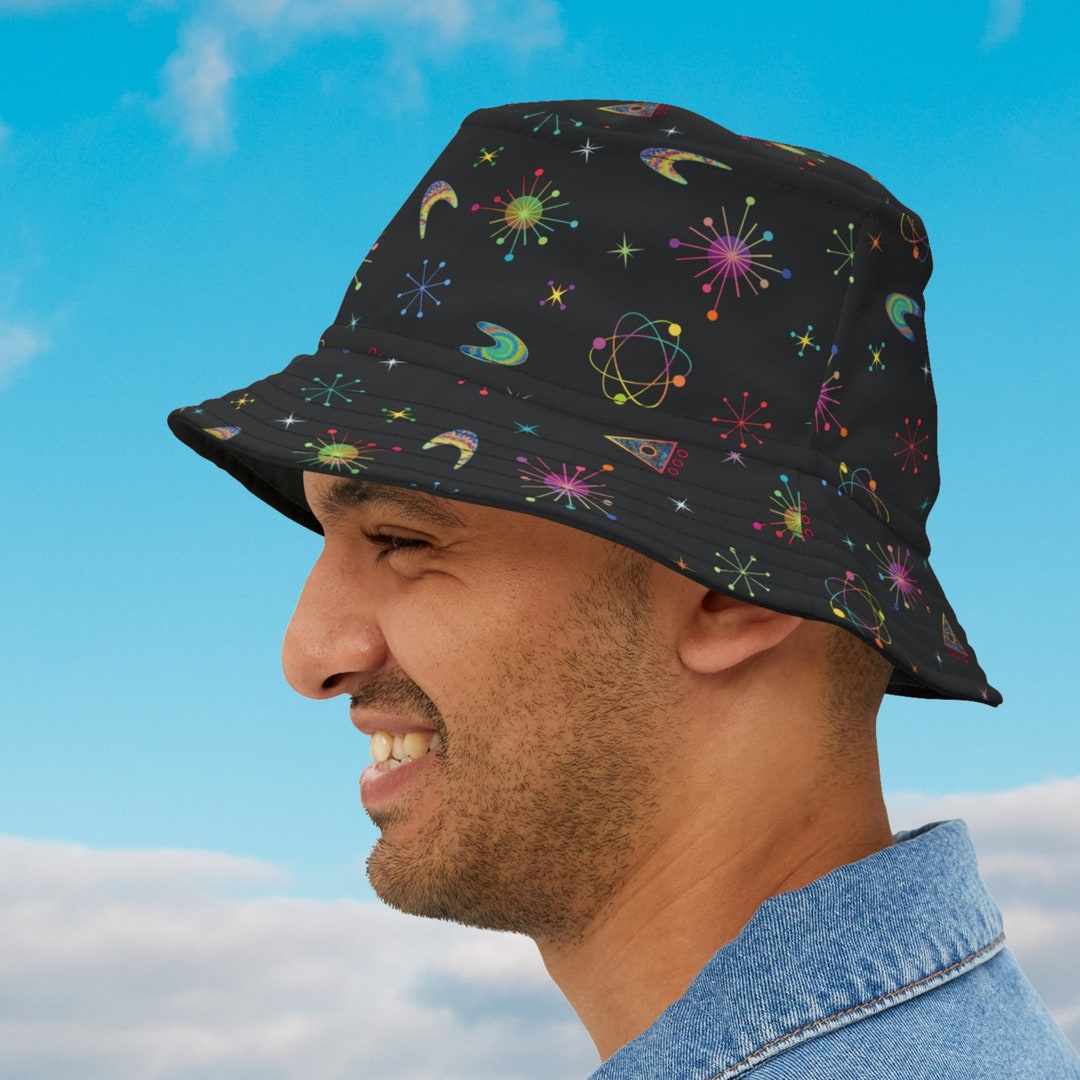 Atomic Stars Bucket Hat: Retro Sci-fi Mid-century Modern - Etsy