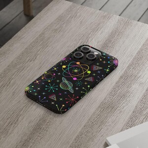 Atomic Space, Stars, UFO, iPhone Slim Case, Black Background, Phone ...