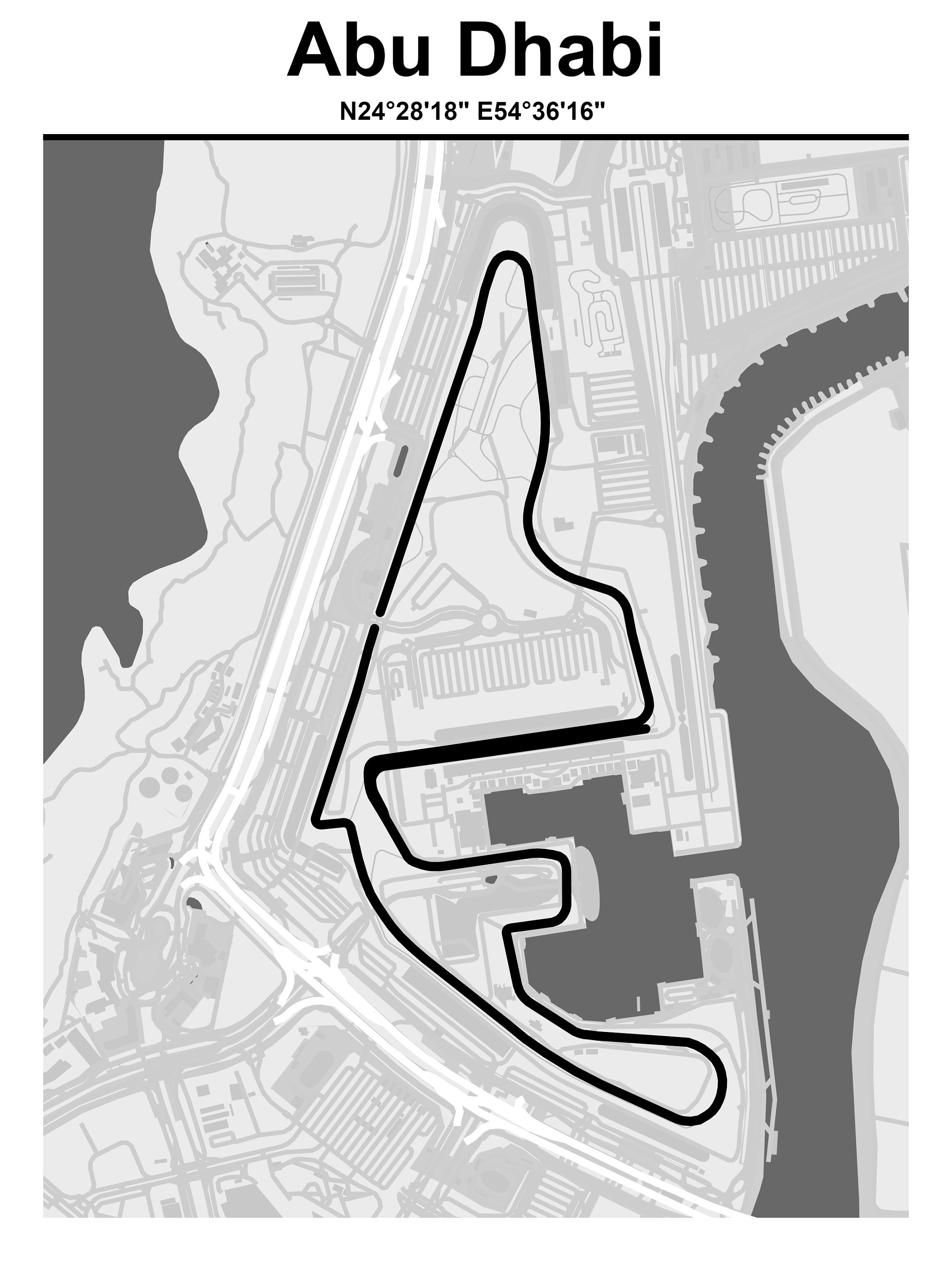 F1 Circuit Poster Abu Dhabi Digital File Abu Dhabi GP - Etsy