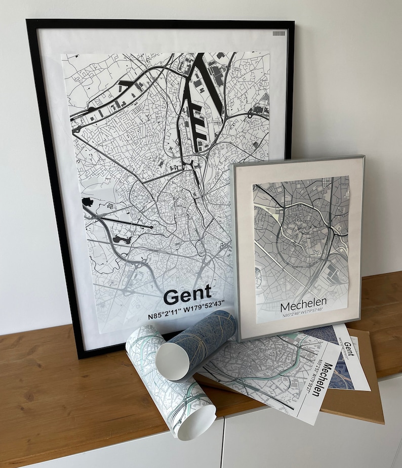 Personalised Map Posters Custom City Posters Multiple Color - Etsy