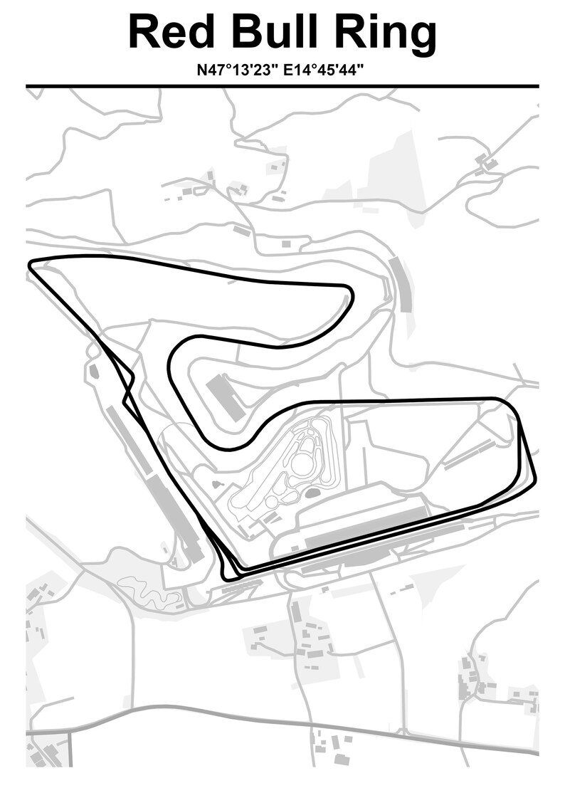 F1 Circuit Poster Red Bull Ring Austria - Digital File, Austria GP ...