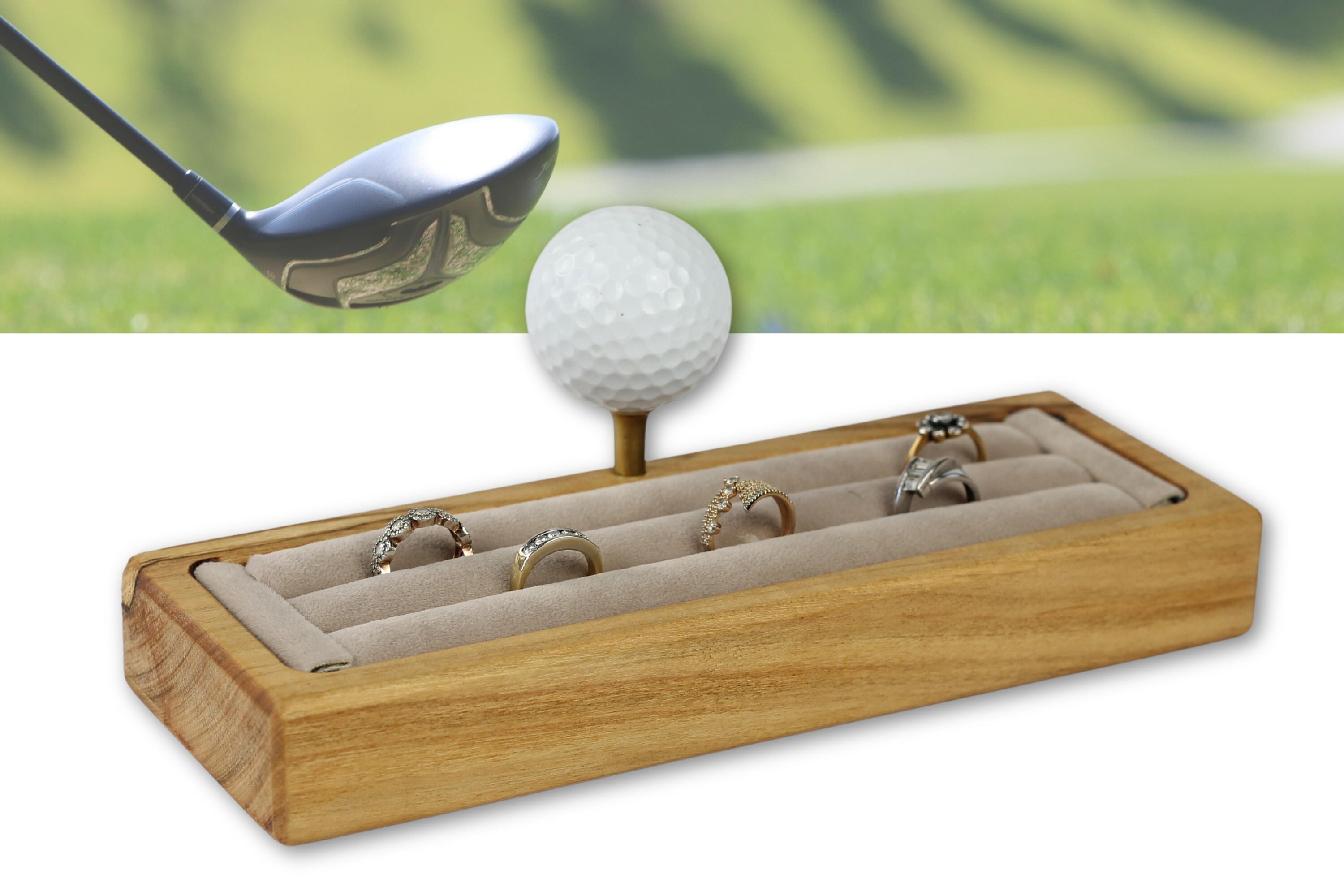 Ring Holder With Golf Ball Figure - Etsy