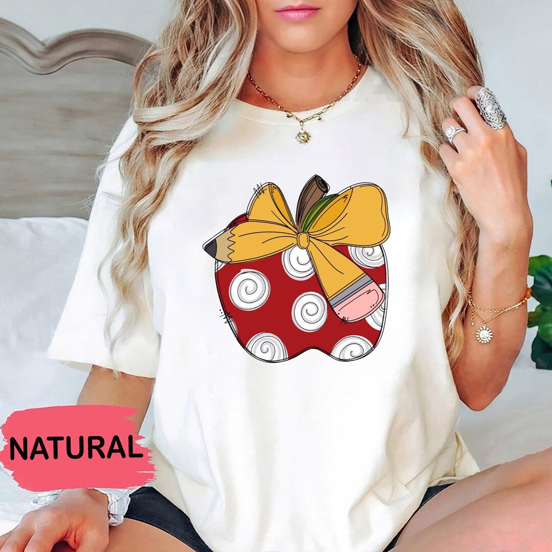 Apple Bow Png, Back to School Png, Apple With Bow Png, Apple and Pencil ...