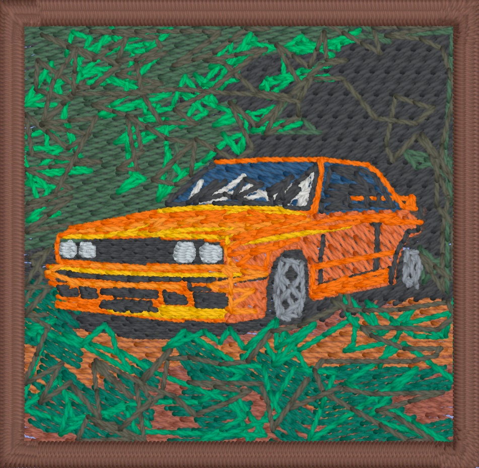 Frank's E30 - Orange BMW Nostalgia Ultra - Custom Embroidery Machine ...
