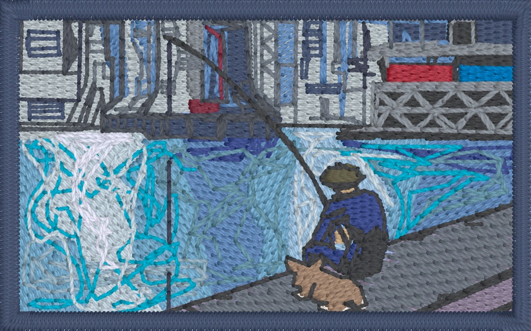 Boredom - Spike From Cowboy Bebop Fishing - Custom Embroidery File - Etsy