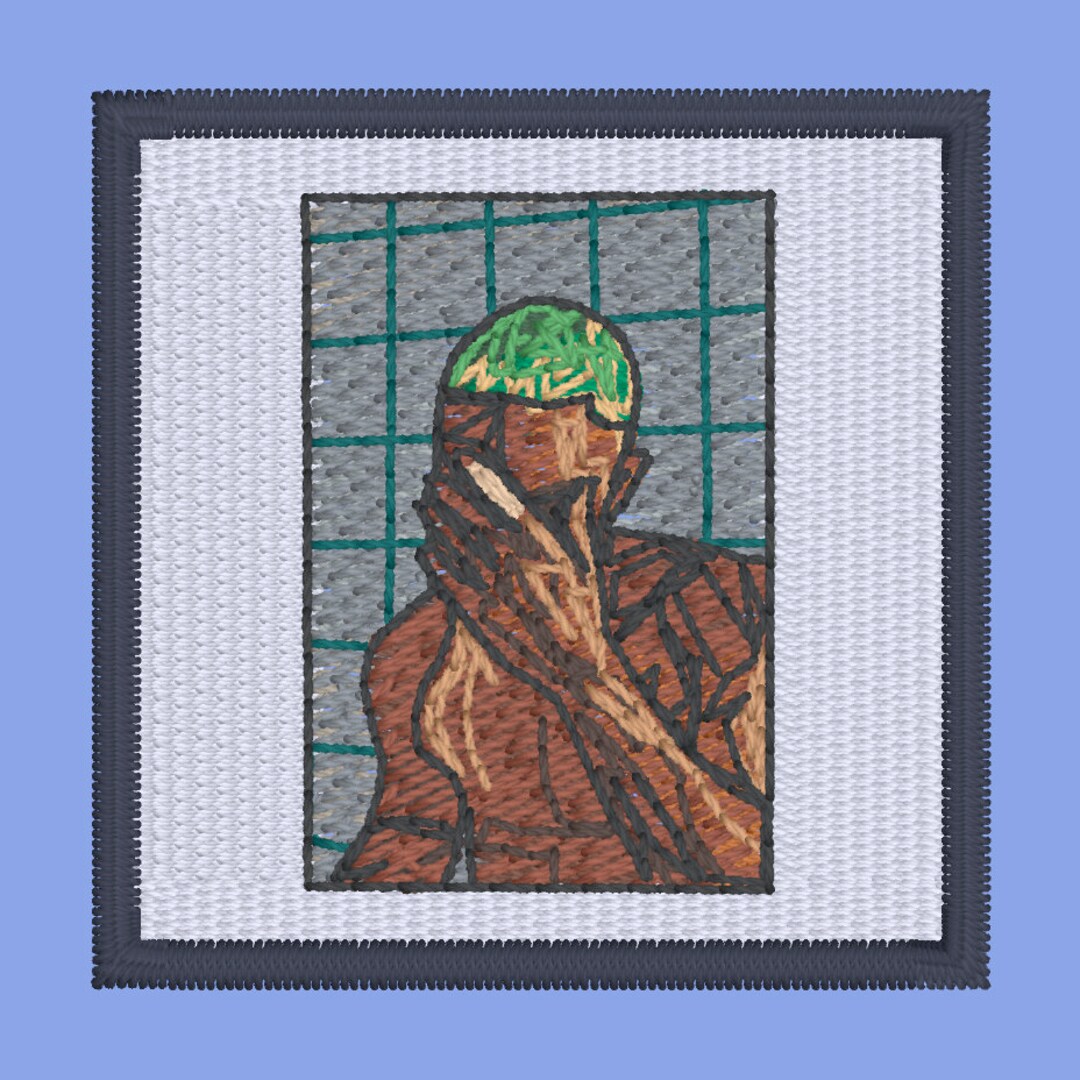 Green Haired Sad Man - Custom Embroidery File - Etsy
