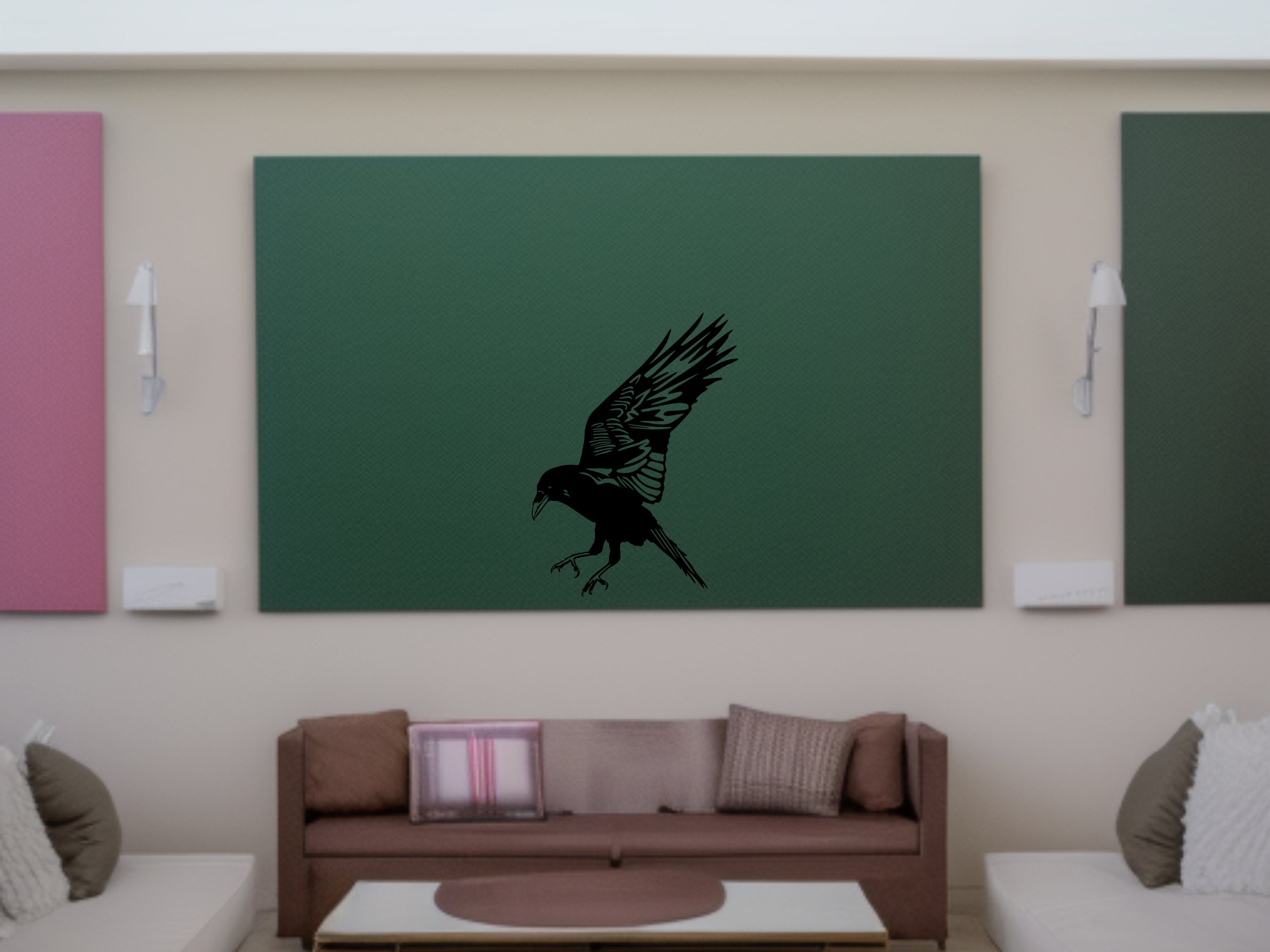 Raven Metal Wall Art, Halloween Decor, Unique Design Home Decor, Gothic ...