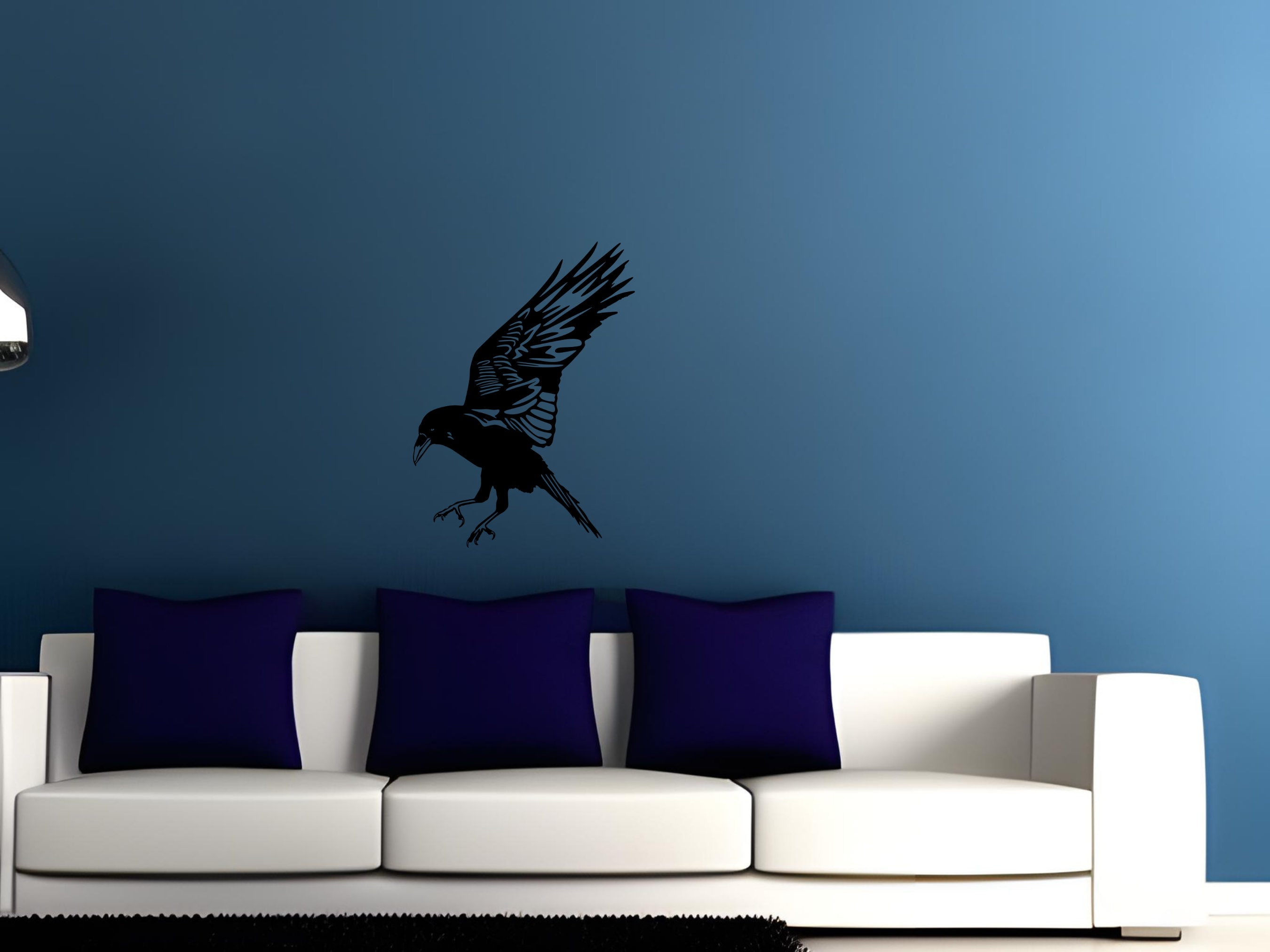 Raven Metal Wall Art, Halloween Decor, Unique Design Home Decor, Gothic ...