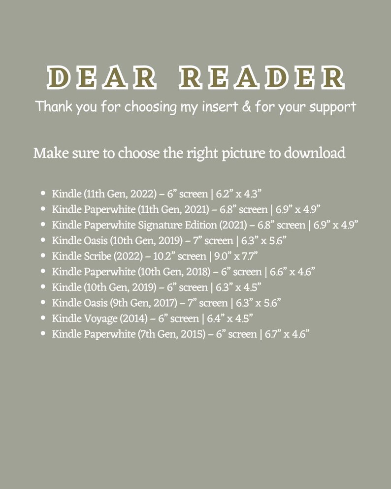 Custom Kindle Insert | Bookish Theme, Quote (digital Download) - Etsy