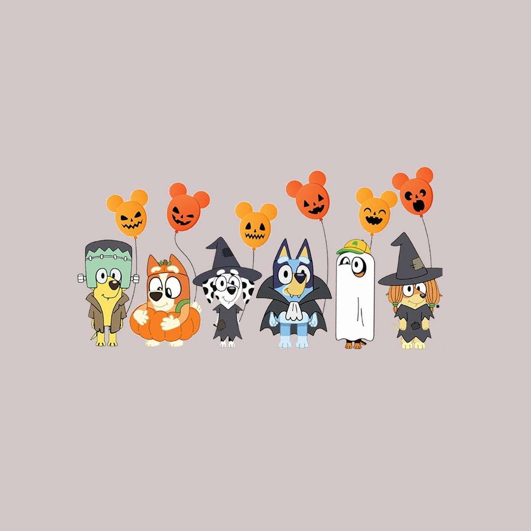 Bluey Halloween PNG, Bluey Pumpkin Png, Bluey Png, Bluey Svg Png, Bluey ...