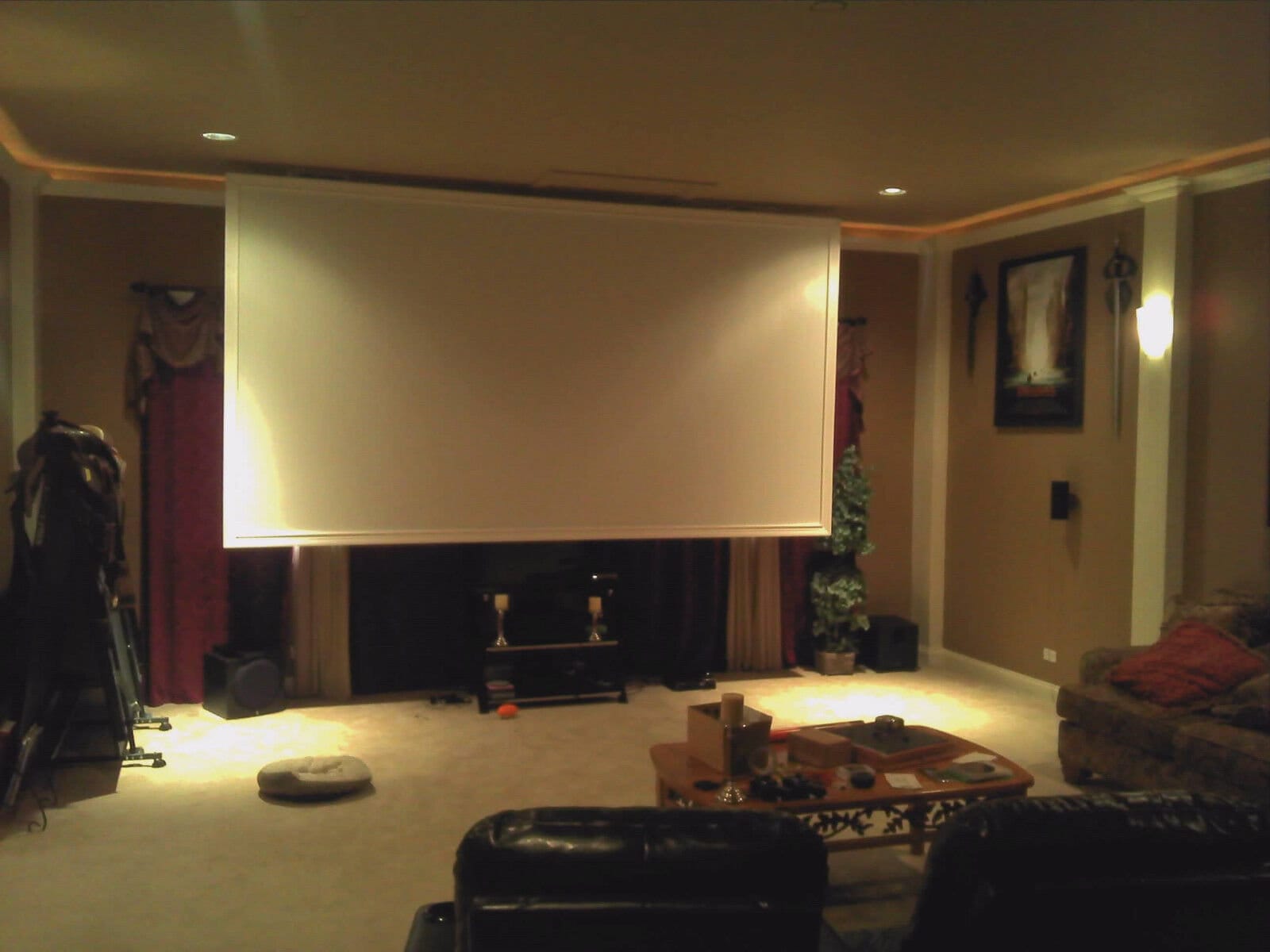78" Diagonal (72"x42" Actual Size) Bare Projector Projection Screen ...