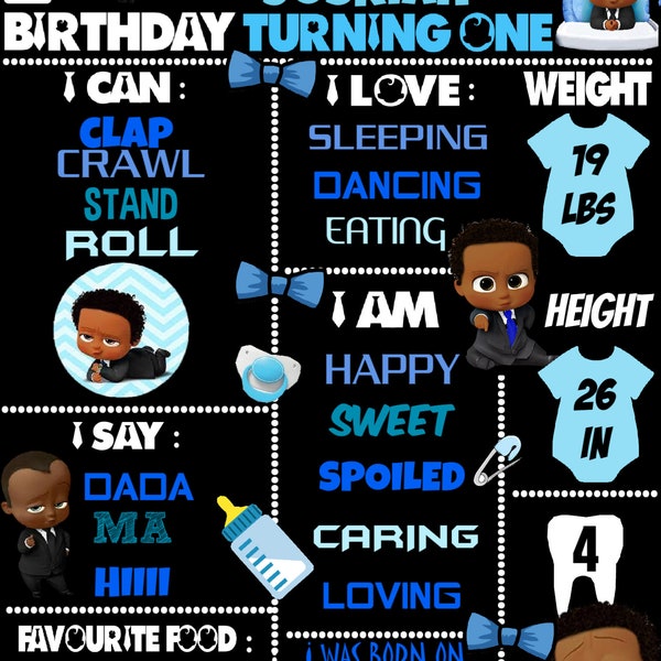 Boss Baby Milestone Board - Etsy