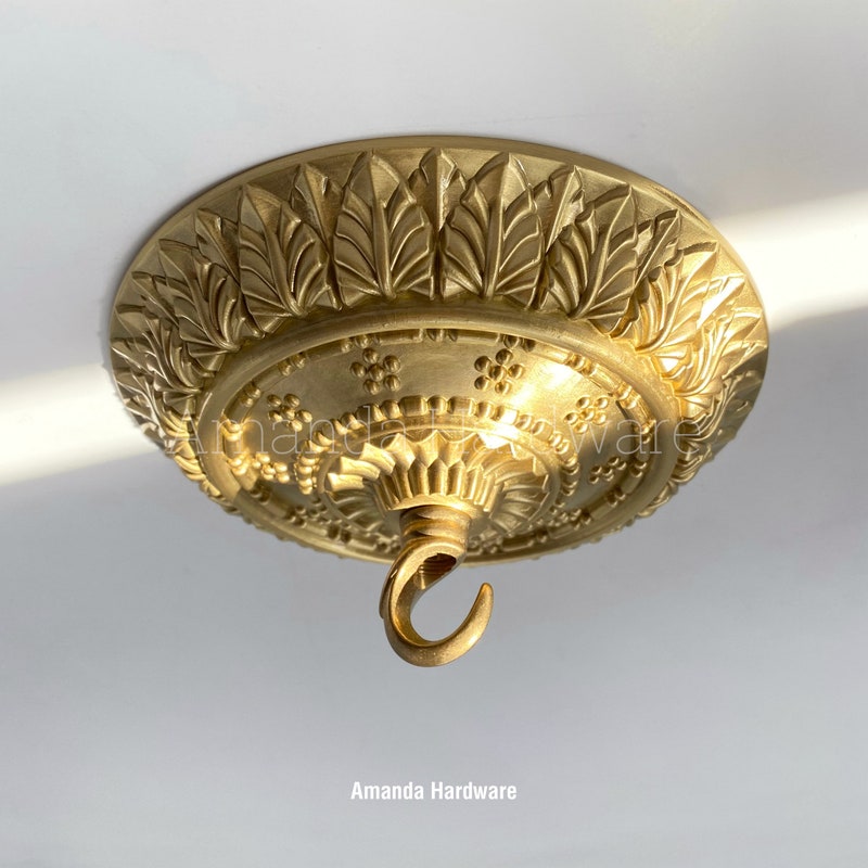 Brass Canopy With the Hook - Etsy UK
