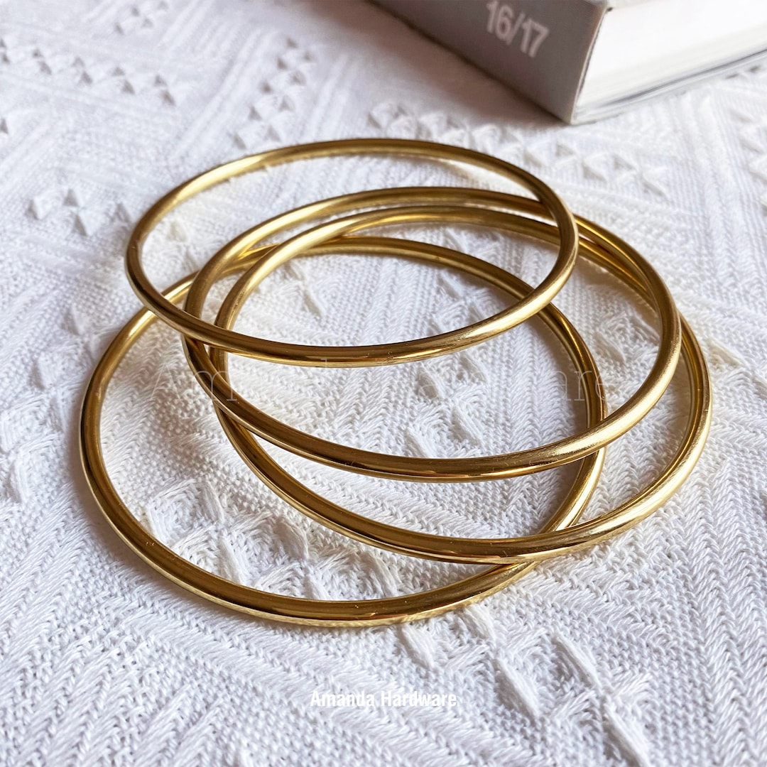 4in Solid Brass Rings for DIY Hanging Projects - Macrame Hoop Rings ...