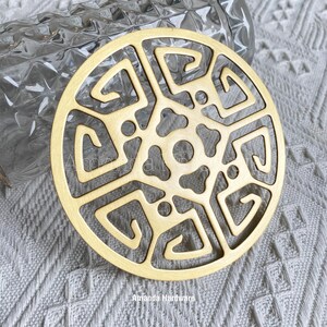 Wind Chime Canopy Disc 4.33in With Hook - Hanging Brass Dangle Bobeshe ...