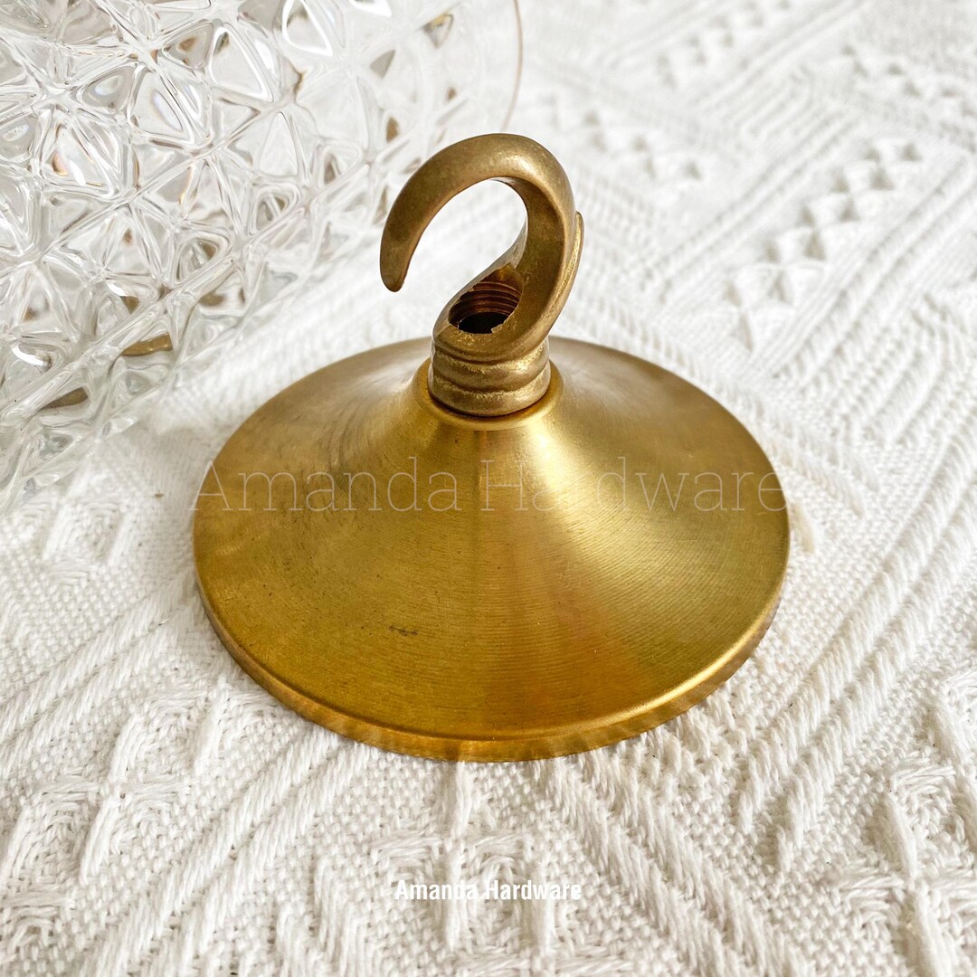 3.15in Brass Short Cone Hook for Hanging Planters, Wind Chimes, Swag ...