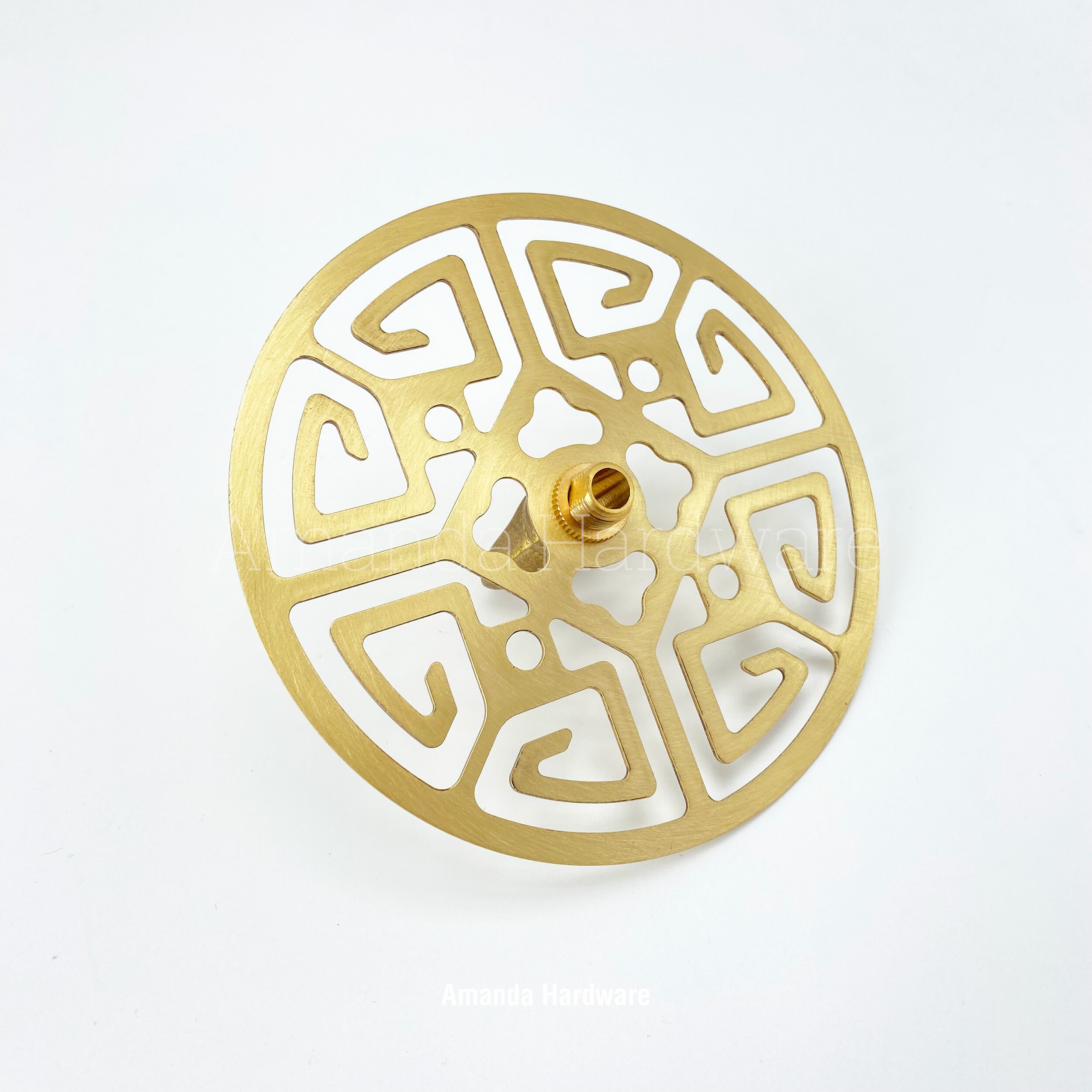 Wind Chime Canopy Disc 4.33in With Hook - Hanging Brass Dangle Bobeshe ...