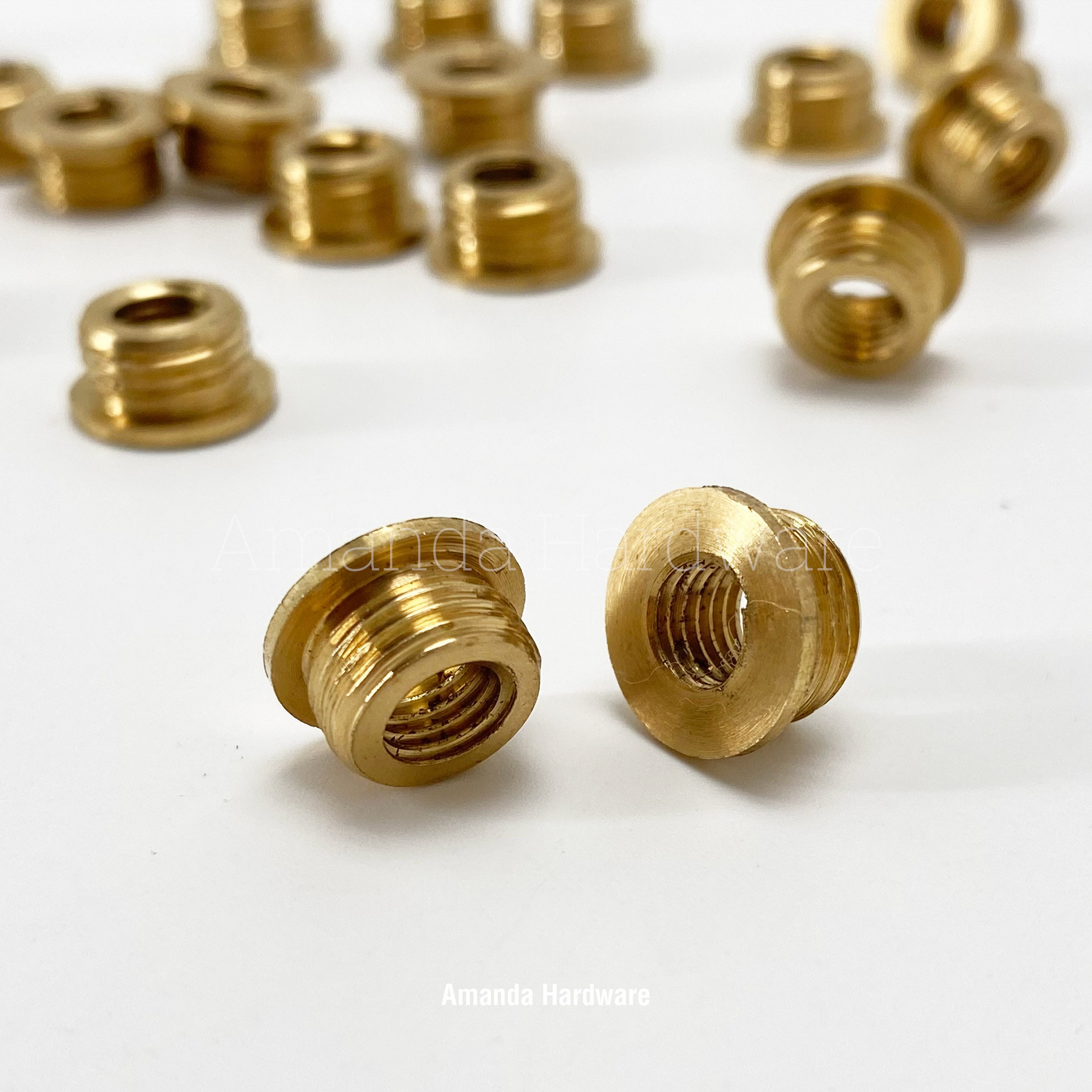 Lamp Finial Reducer - Solid Brass Reducing Insert Coupling - 1/8 IPS ...