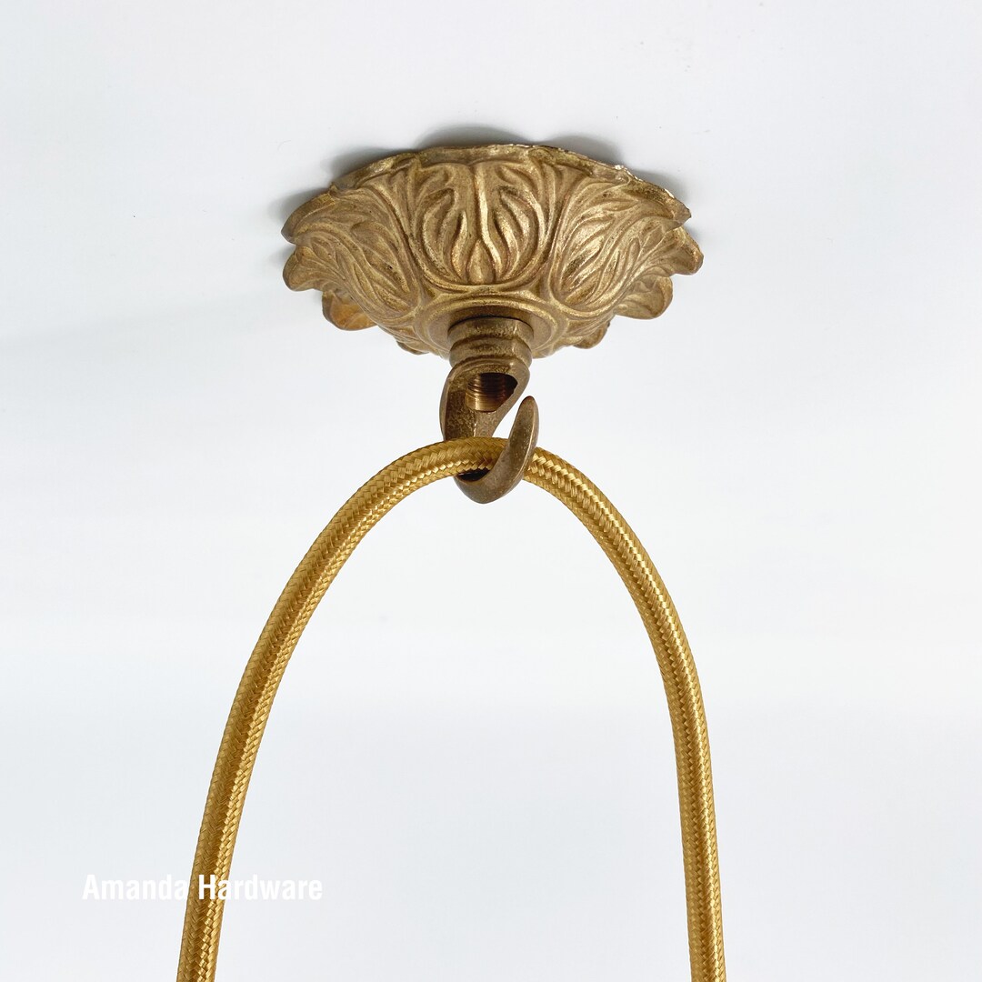 Floral Brass Dome Hook for Hanging Planters, Wind Chimes and Swag ...