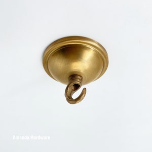 3in Brass Dome Hook for Hanging Planters, Wind Chimes, Pendant Lights ...