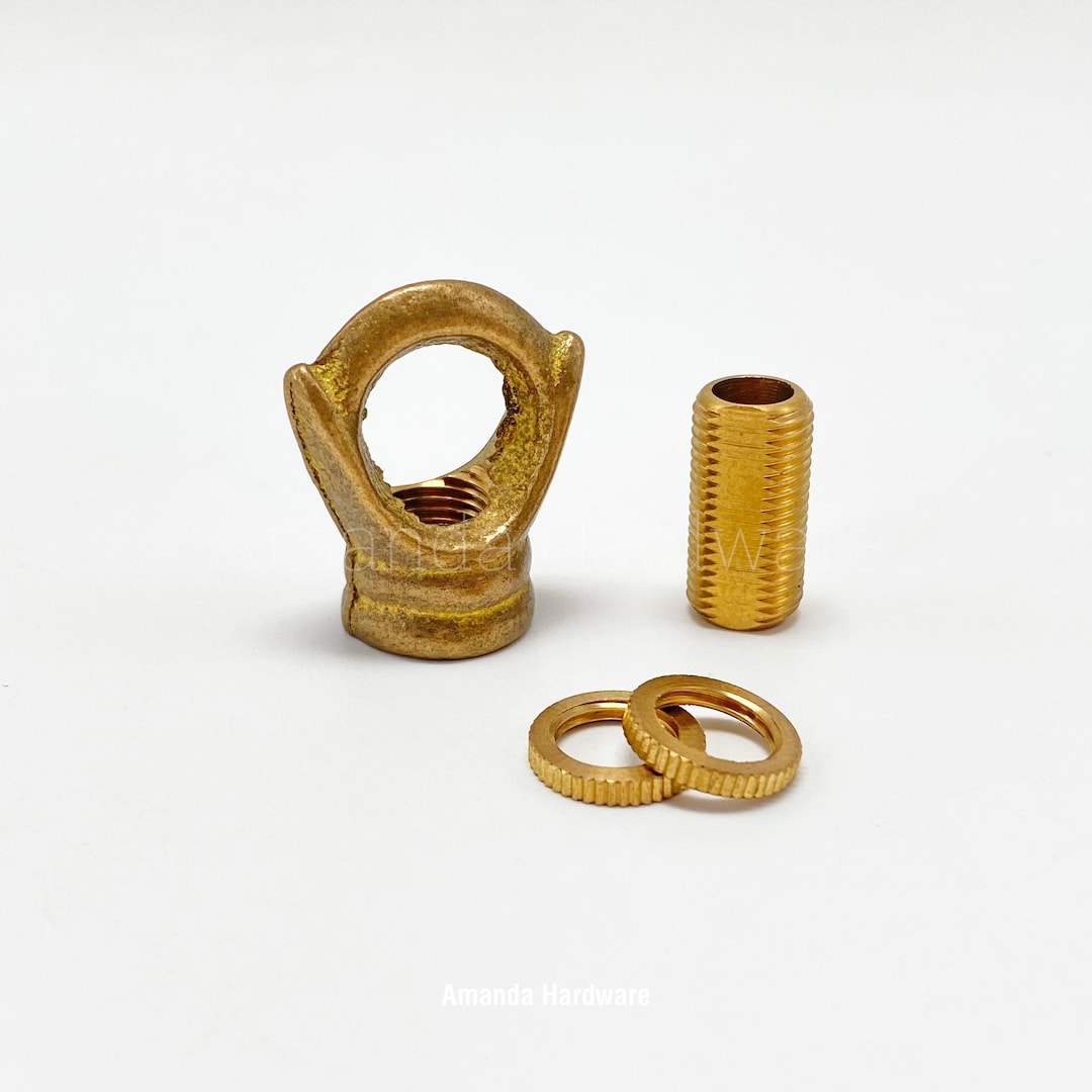 Closed Brass Hook With M10 (3/8") Female Threads for Making Ceiling ...