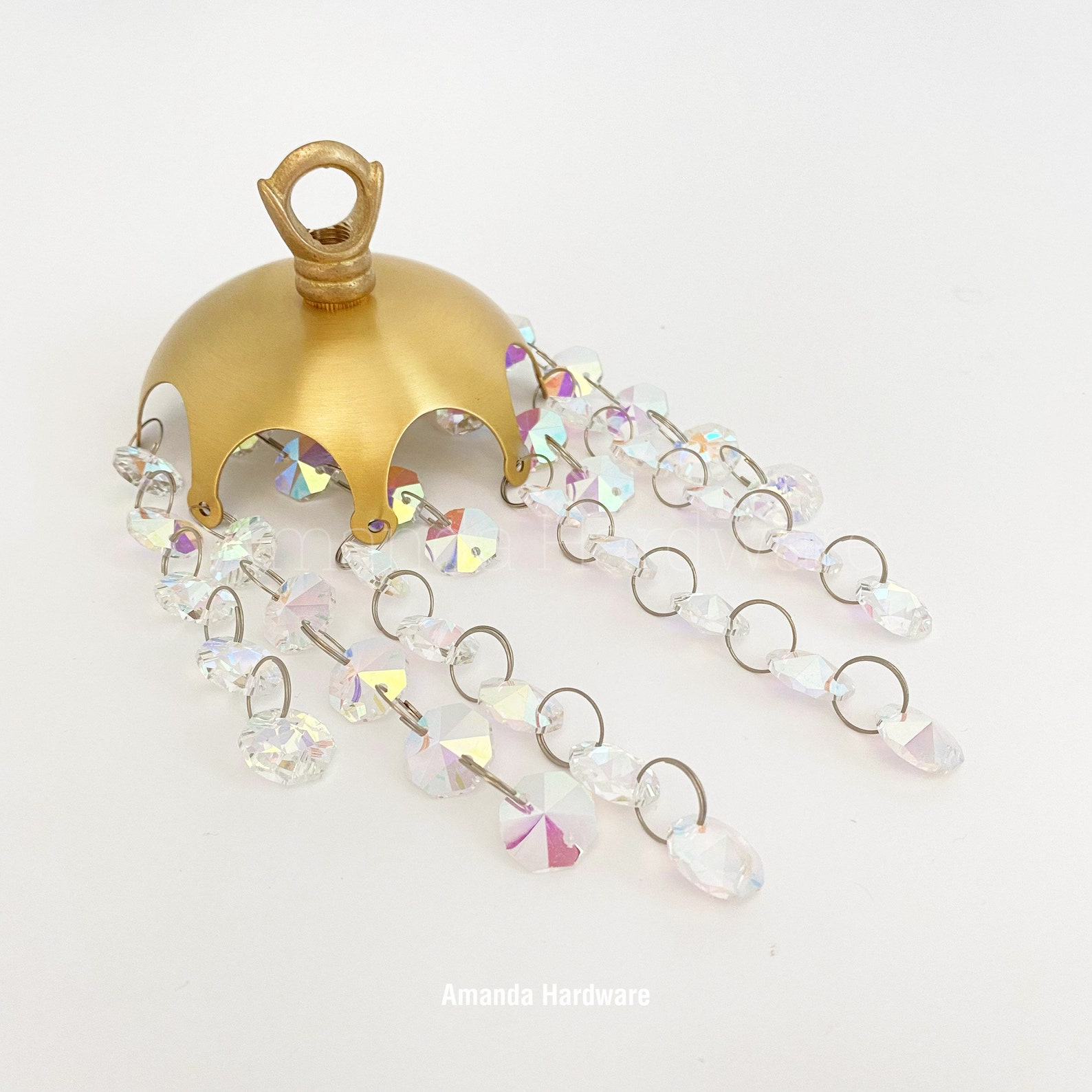 Modern Brass Bobeche Cover for Hanging Wind Chimes & Sun Catchers ...