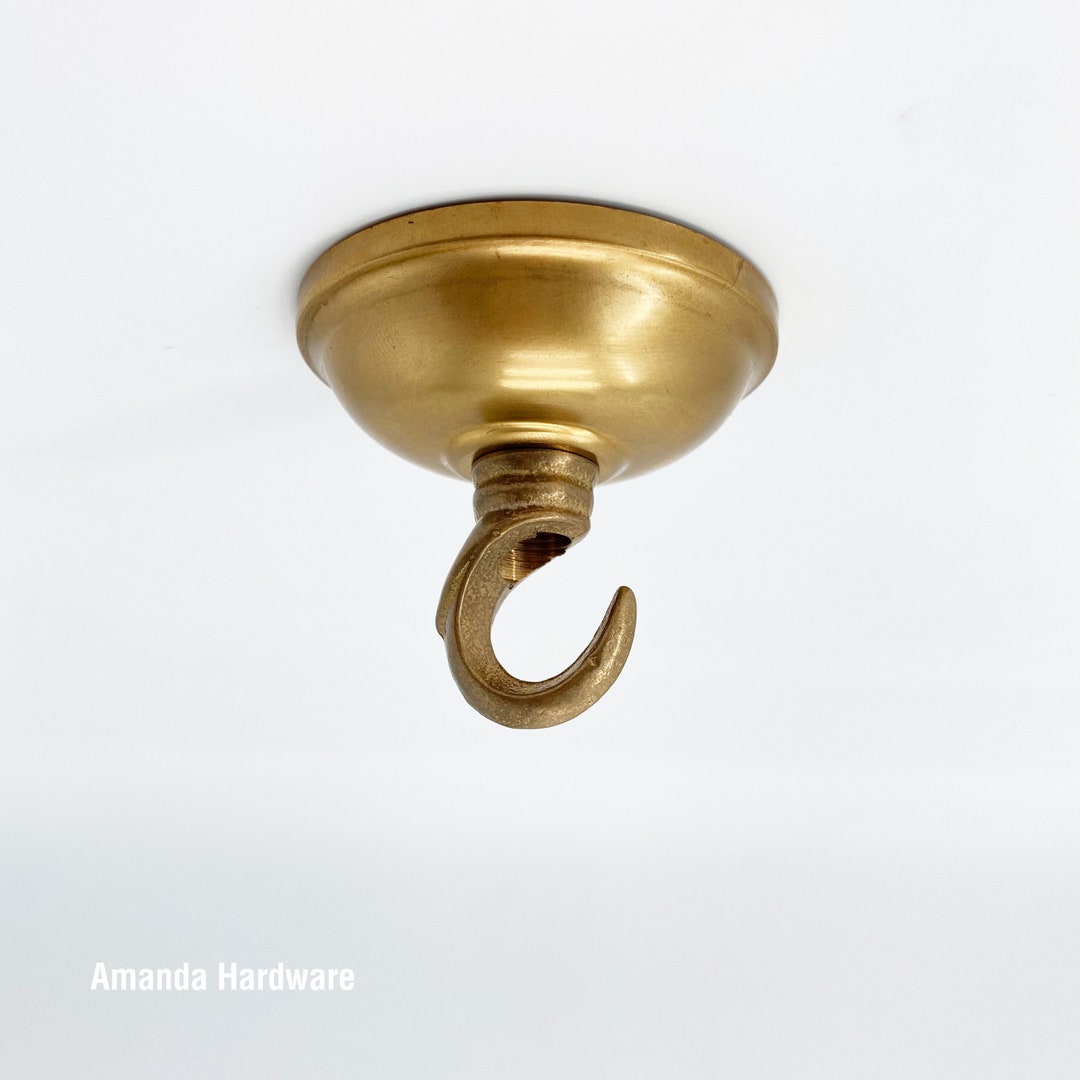 2.35in Brass Dome Hook for Hanging Planters, Wind Chimes, Pendant ...