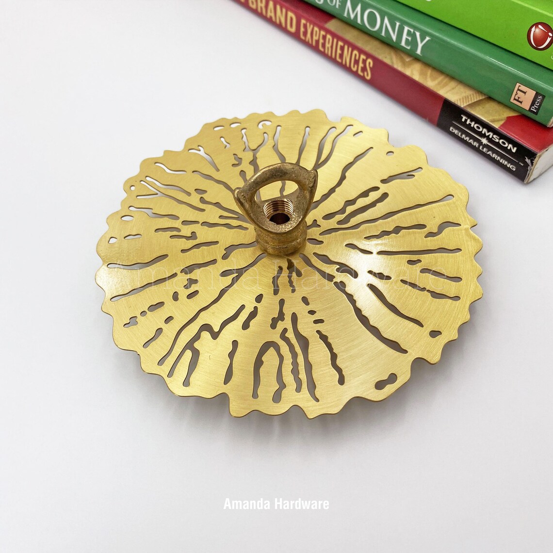 Wind Chime Canopy Disc 4.3in With Hook - Hanging Brass Dangle Bobeshe ...