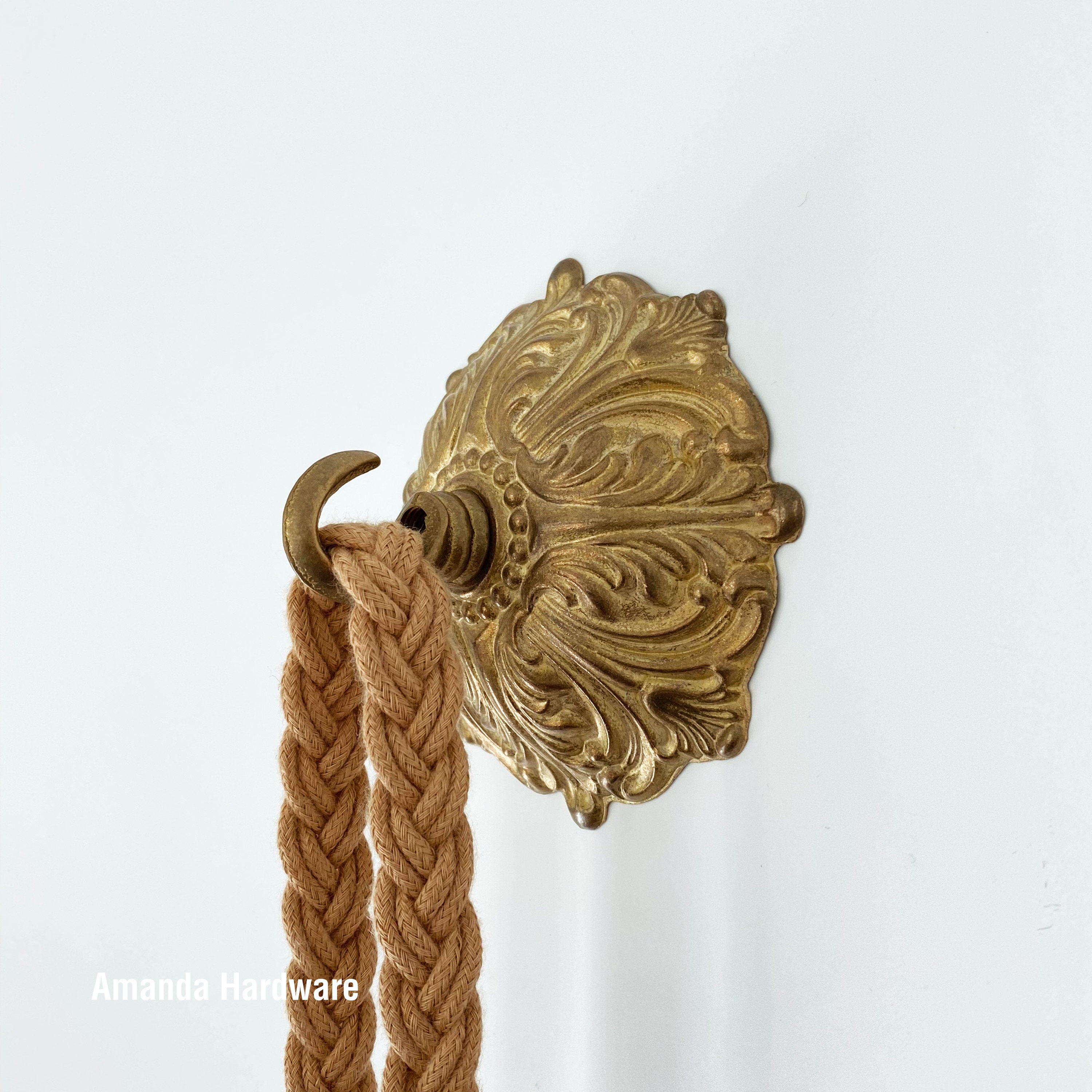 Floral Brass Dome Hook for Hanging Planters Wind Chimes and - Etsy ...