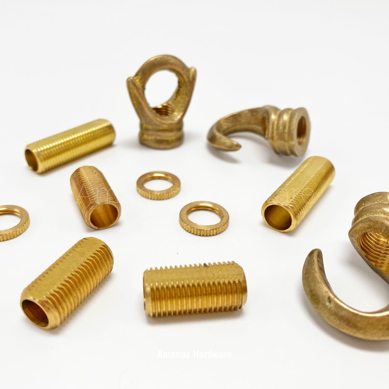 Closed Brass Hook With M10 (3/8") Female Threads for Making Ceiling ...