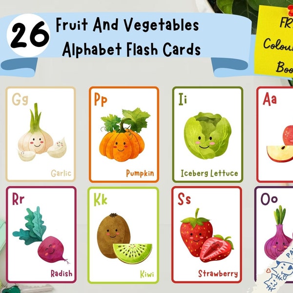 Vegetable Cards - Etsy