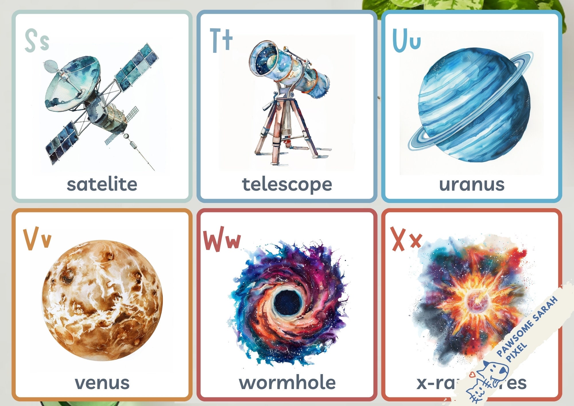 Printable Space Alphabet Flashcards, Classroom Decor, Toddlers ...