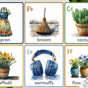 Printable Garden Alphabet Flashcards, Classroom Decor,toddlers ...
