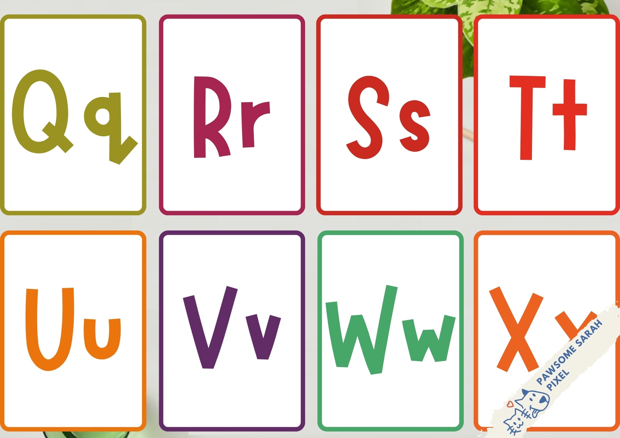ABC Flash Cards, Educational Cards, A-Z Cards, Learn Abcs, Alphabet ...