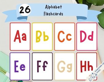 ABC Flash Cards, Educational Cards, A-Z Cards, Learn Abcs, Alphabet ...