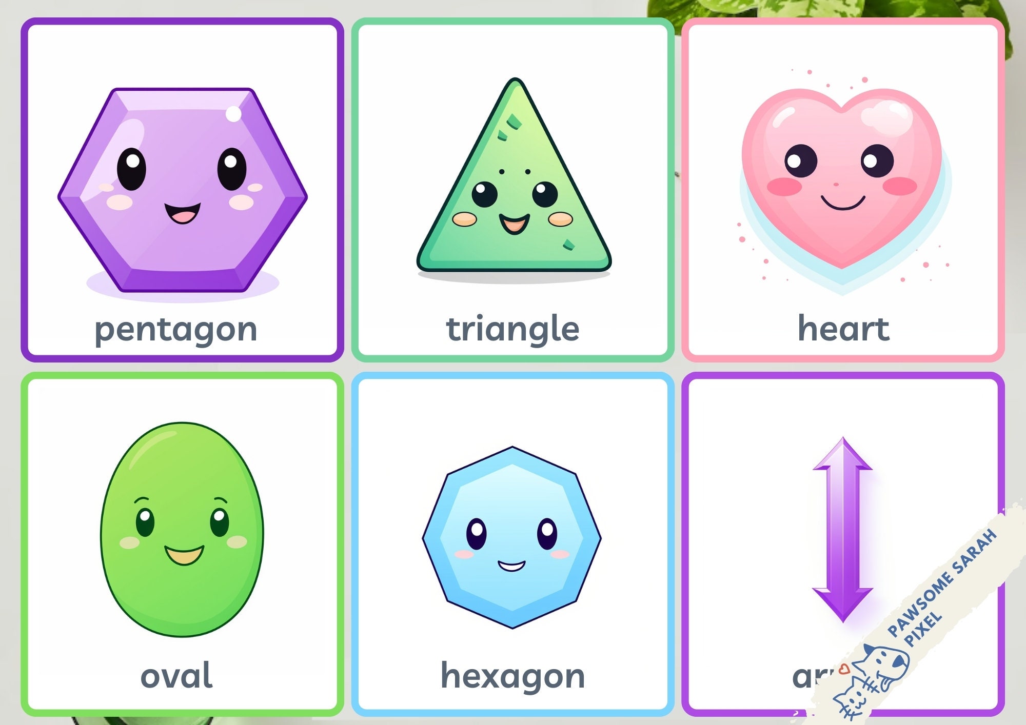 12 Printable Shape, Classroom Decor, Toddlers Preschool Early Learning ...